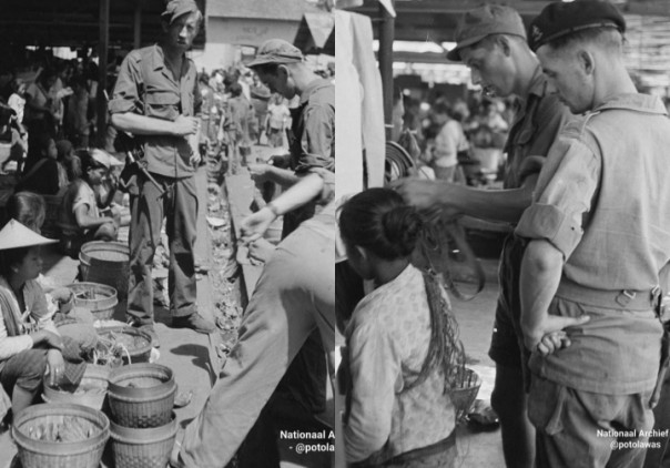 Potret Tentara Belanda Tenteng Senjata Api ke Pasar Salatiga, Netizen ...