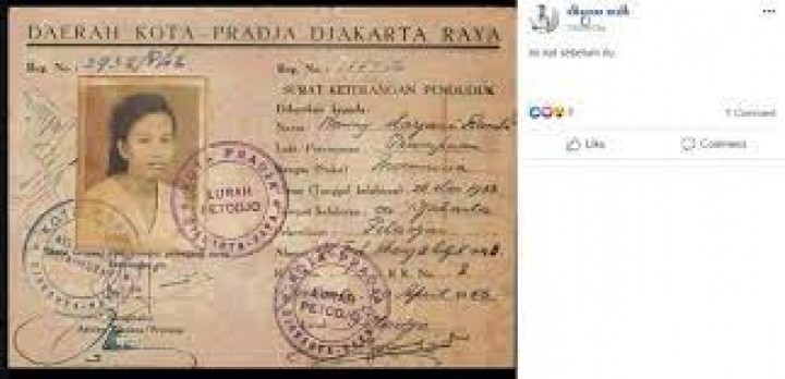 Beginilah Bentuk Dari KTP Jadul Tahun 1972 | RIAU24.COM