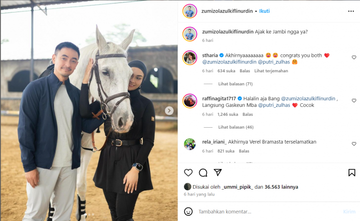 Zumo Zola Unggah Potret Kemesraan Bareng Putri Zulhas, Resmi Go Public? | RIAU24.COM
